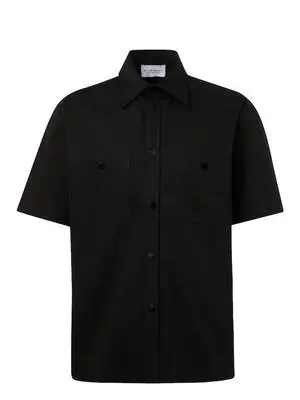 Givenchy Cotton Twill Bowling Shirt - Black