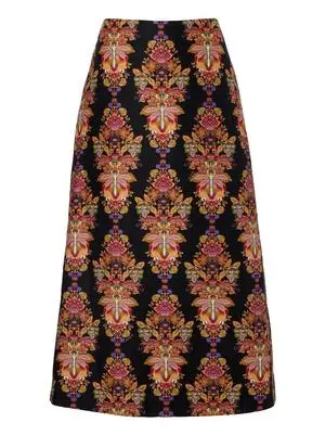 La DoubleJ Cornucopia Wool-blend Midi Skirt - Black