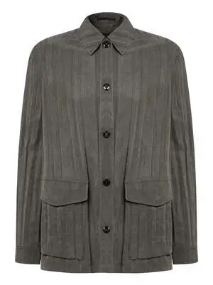 Giorgio Armani Canvas Overshirt - Grey