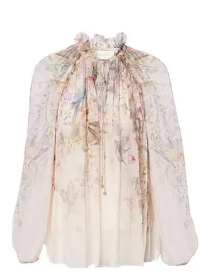 Zimmermann Rebellion Printed Blouse - Beige
