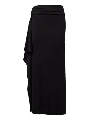Christopher Esber Asymmetric Draped Jersey Maxi Skirt - Black