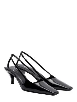 Gucci Leather Slingback Pumps - Black