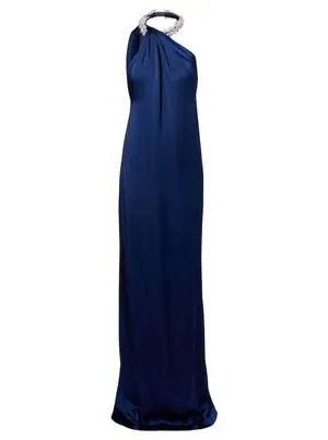 Stella McCartney Embellished Satin Gown - Blue