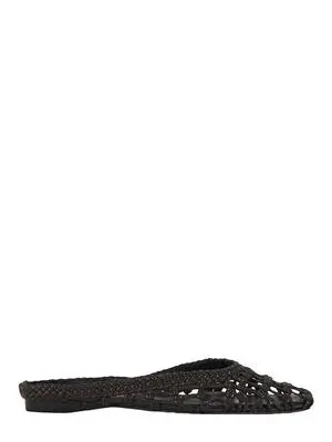 Staud Otto Hand-knotted Flat Mule - Espresso