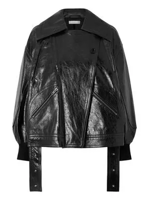 Co Engineered Double-breasted Leather Jacket - Black