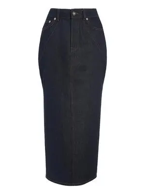 GIVENCHY Tailored Denim Midi Skirt