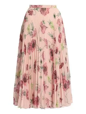 Erdem Floral Plissé Voile Midi Skirt - Multi
