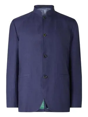 Paul Smith Wool And Linen-blend Suit Jacket - Blue