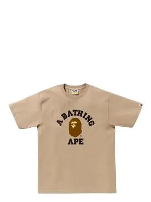 A BATHING APE College Tee Shirt - Beige
