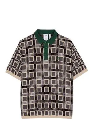BRAIN DEAD X Adidas Polo Shirtin - Brown
