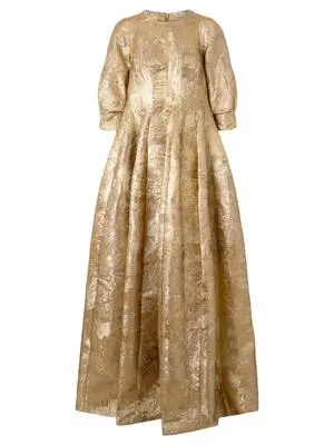 Simkhai Claravelle Jacquard Gown - Gold