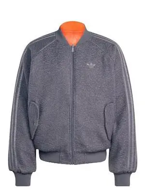 Adidas Superstar Reversible Bomber Jacket - Grey Strata Semi Impact Orange