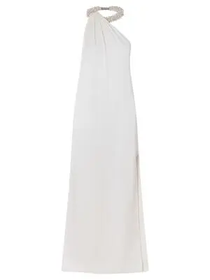 Stella McCartney One-shoulder Embellished Gown - White