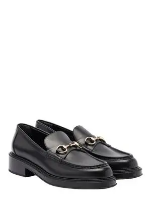 Gucci Horsebit Leather Loafers - Black