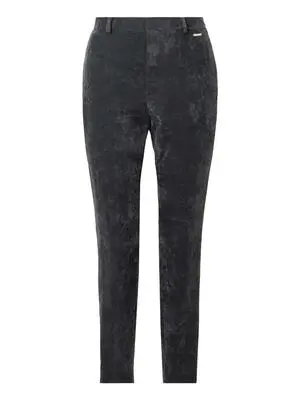 Gucci Cotton-Blend Velvet Skinny Pants Gray Green