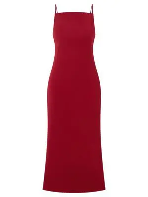 Givenchy Draped Cady Midi Dress - Red