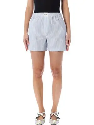 Attico Striped Shorts - Blue