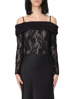 Zimmermann Lace Bodysuit With Off-the-shoulder Neckline - Black