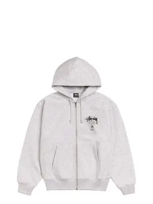StÜssy World Tour Zip Hoodie - Grey