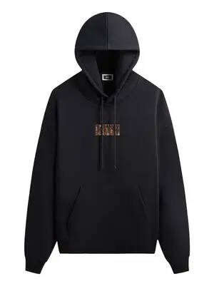 Kith Classic Logo Leopard Applique Nelson Hoodie - Black