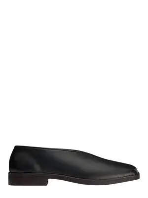 LEMAIRE Flat Piped Slippers - Black