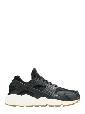 Nike Air Huarache Run Premium Snakeskin Sneakers - Black