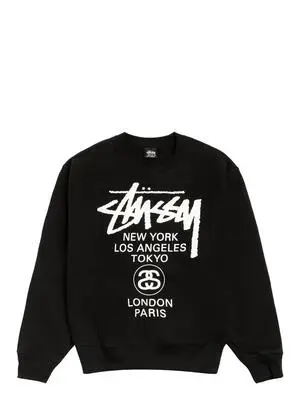 StÜssy World Tour Crew - Black