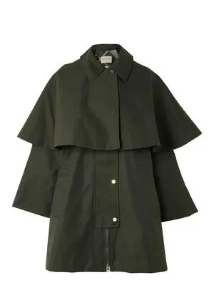 Barbour Cape-effect Cotton-blend Twill Jacket - Green