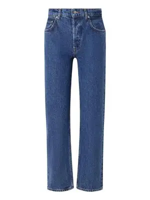 ANINE BING Kate Mid-rise Slim-leg Jeans - Blue