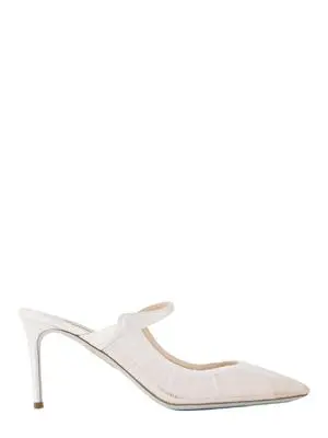 AQUAZZURA Voile 75 Satin-trimmed Tulle Mules - White