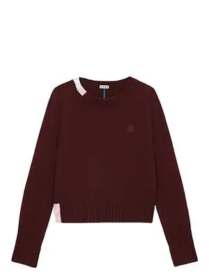 Loewe Cashmere-blend Jumper - Burgundy/multicolor