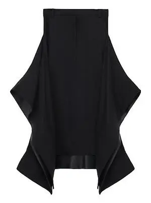 Loewe Abstract Symmetrical Woven Midi Skirt - Black