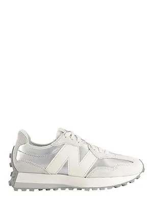NEW BALANCE 327 Suede And Leather Trainers - Silver Metallic White