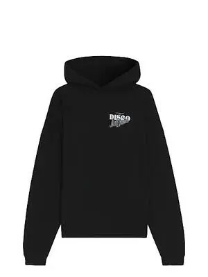 Hugo Branded-print Relaxed-fit Hoody - Black