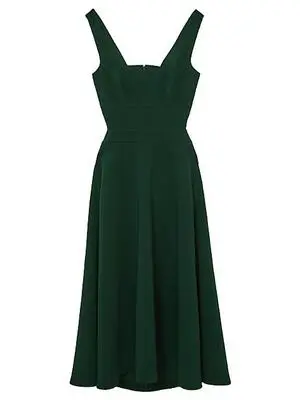 REISS Dina Cut-out Woven Midi Dress - Green