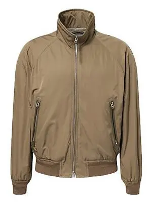 TOM FORD Regular-fit High-neck Woven Jacket - Olive Green