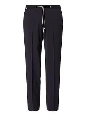 Corneliani Slim-leg Wool Trousers - Navy Blue