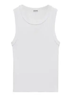 Loewe Anagram Ribbed Tank Top - White