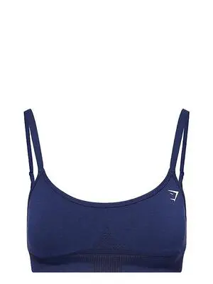 GYMSHARK Vital Seamless Stretch-woven Sports Bra - Heavy Blue/ Marl