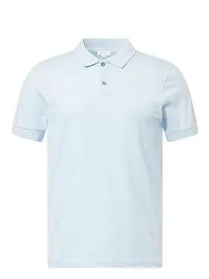 Sunspel Supima Cotton-piqué Polo Shirt Xxl - Frost Blue
