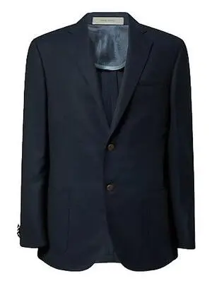 Corneliani Notched-lapel Single-breasted Wool Blazer - China Blue