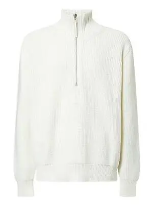 TOM FORD Half-zip Knitted Wool Jumper - White