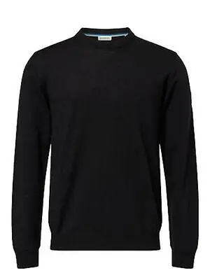 SANDBANKS Crew Neck Merino-wool Jumper - Black