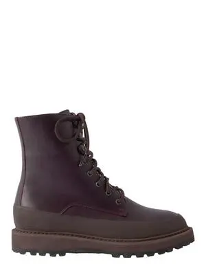 Le Monde Beryl Dolomite Leather Ankle Boots Plum