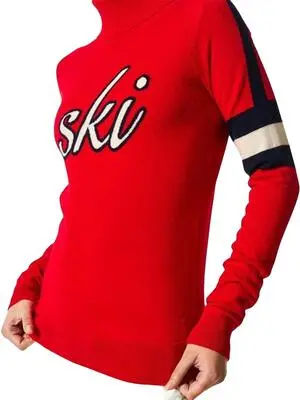 Perfect Moment Neve Merino Wool Turtleneck Sweater - Red
