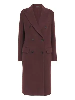 Brioni Cashmere-wool Salomone Overcoat - Burgundy
