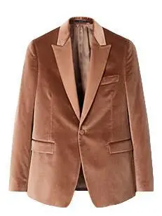 Paul Smith The Soho Tailored-fit Dusty Velvet Evening Blazer - Brown