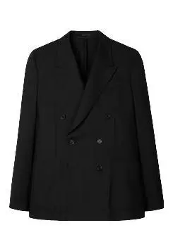 Paul Smith A Suit To Travel In Double-breasted Wool Blazer - Black