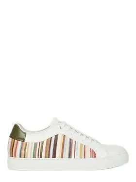 Paul Smith Painted Signature Stripe Leather Basso Trainers - Multicolour