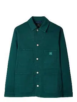 Paul Smith Gart-dyed Denim Work Jacket - Green